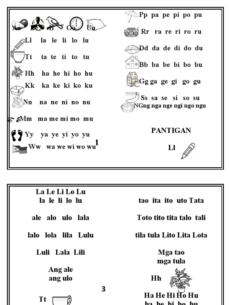 Pagbasa Filipino Booklet | PDF