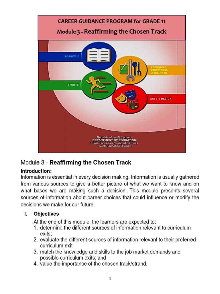 Reaffirming Career Choices: Sources of Information for Evaluating Track ...