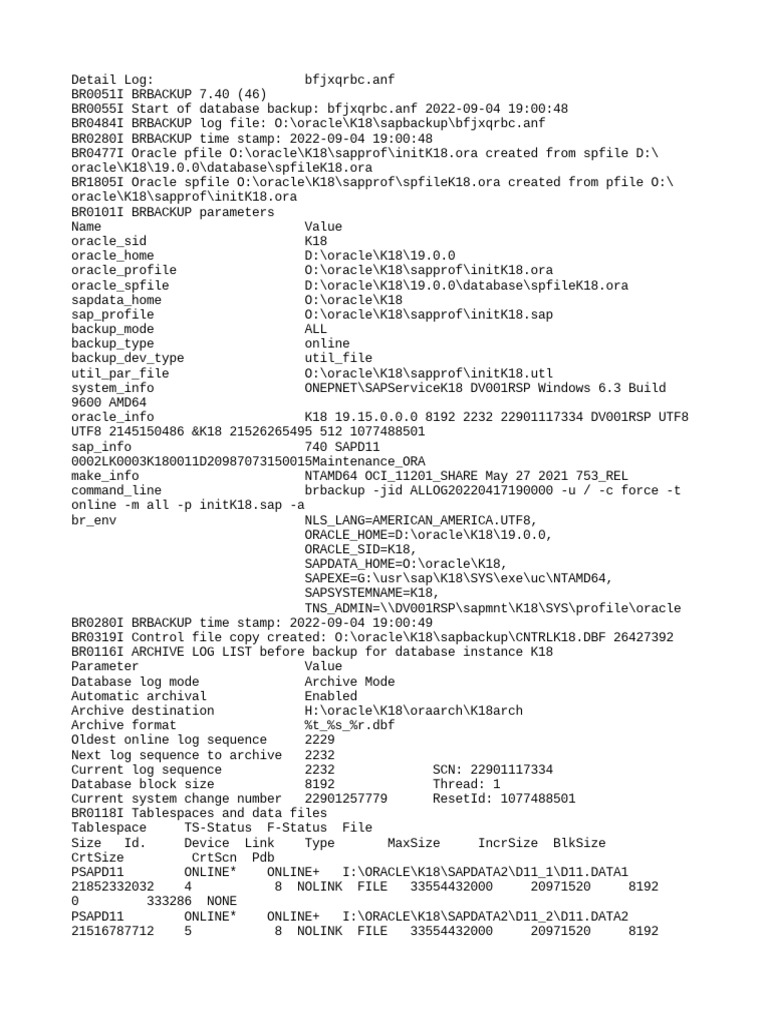 K18 Backup Log | PDF | Backup | Information Retrieval