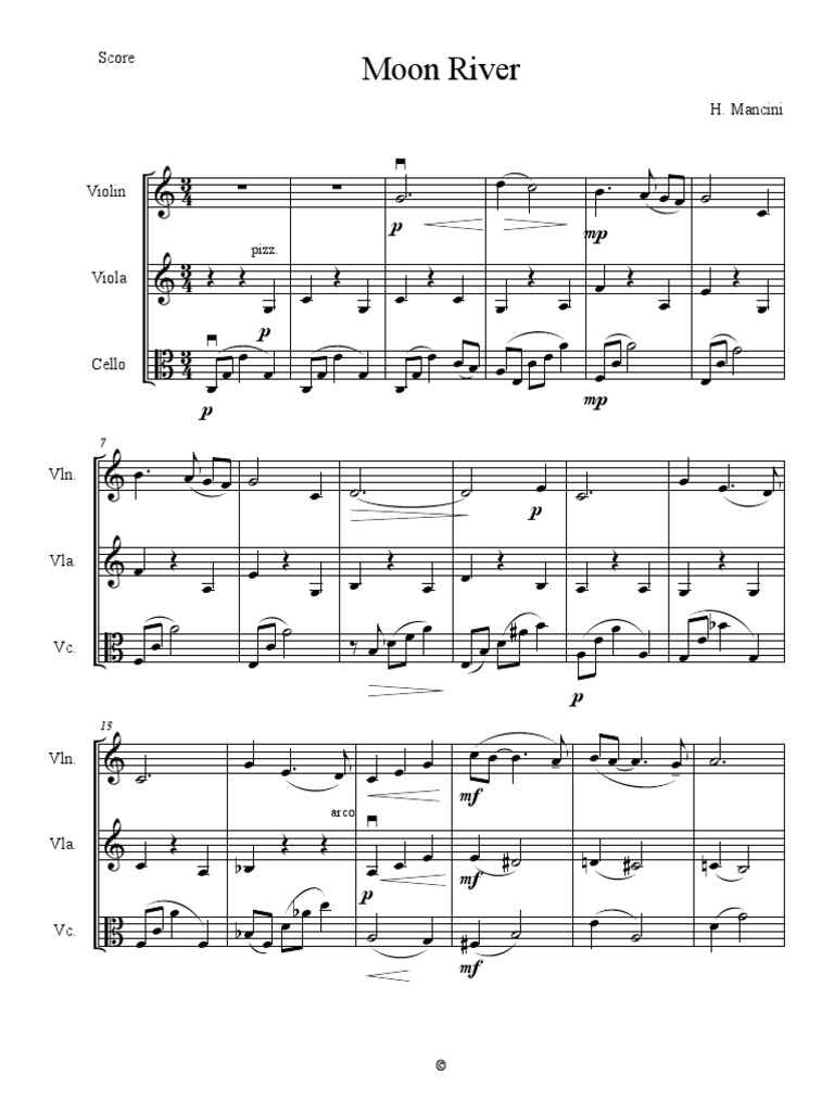 Moon River Score | PDF