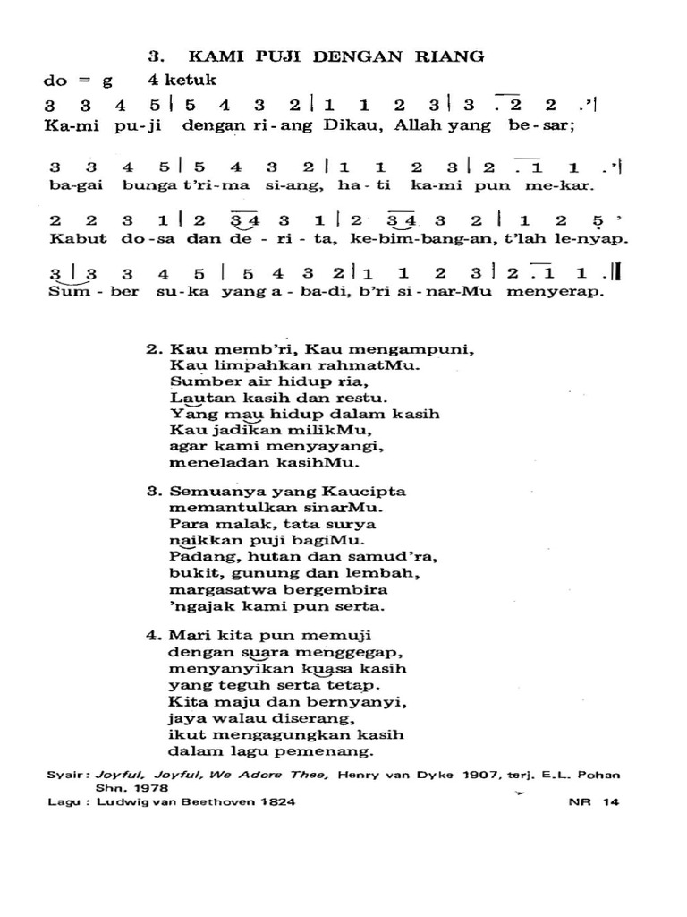 KJ 3 (Kami Puji Dengan Riang) | PDF