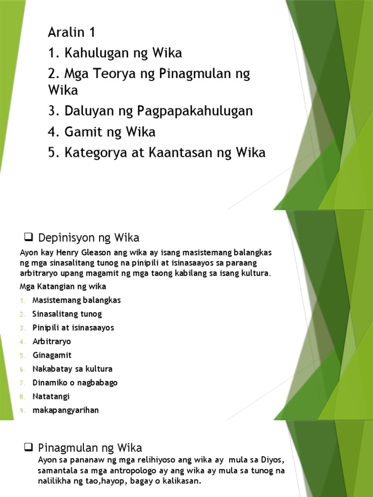 Filipino 1 - Wika | PDF