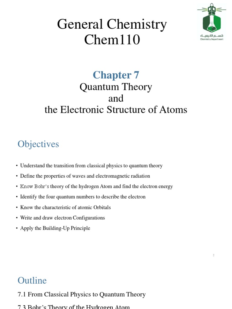Chem 110, Chapter 7 PDF | PDF | Emission Spectrum | Atomic Orbital
