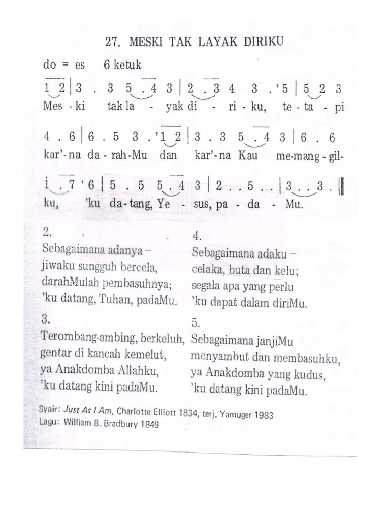 KJ 27 (Meski Tak Layak Diriku) | PDF