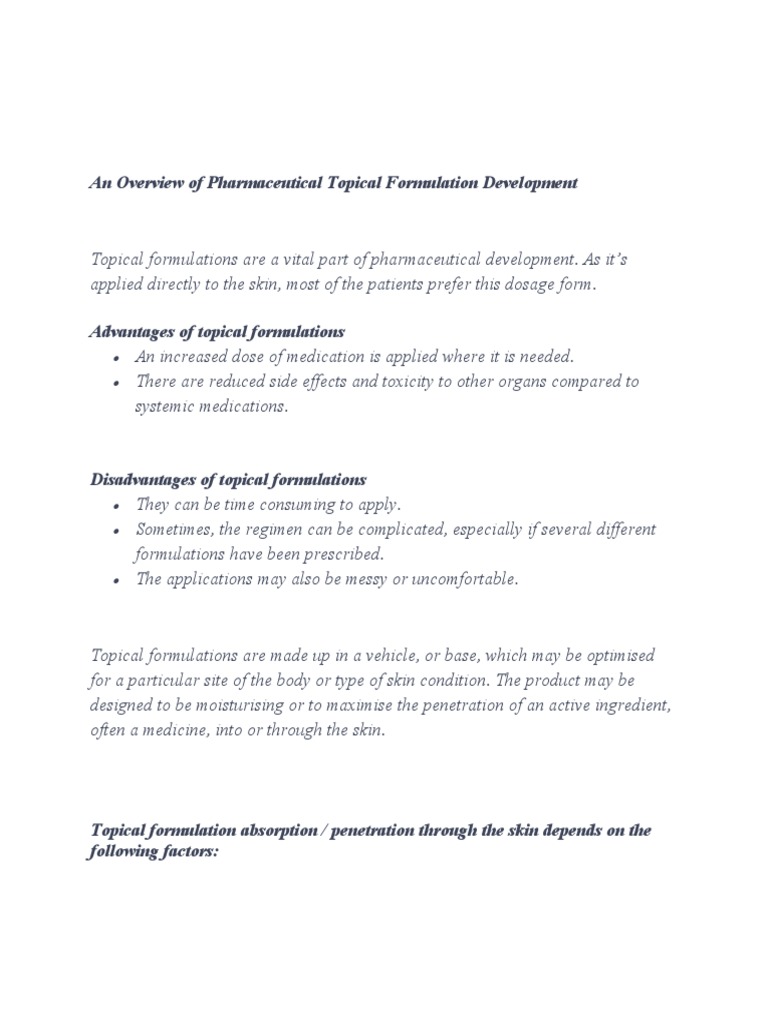 Topical Formulation Development | PDF | Topical Medication ...