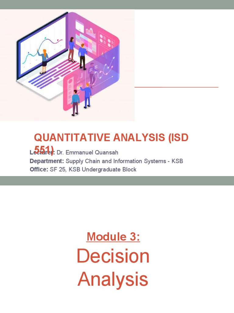 Module 3 - Decision Analysis | Download Free PDF | Decision Making | Risk