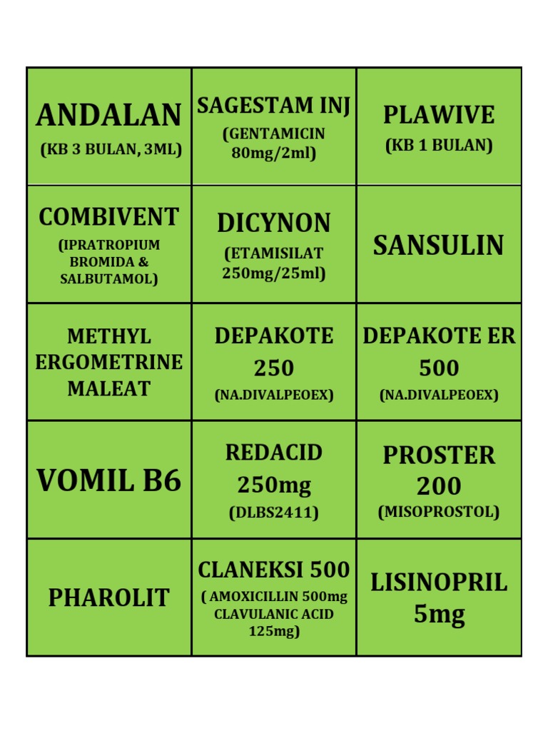 Daftar Label Obat Baru 2019 | PDF