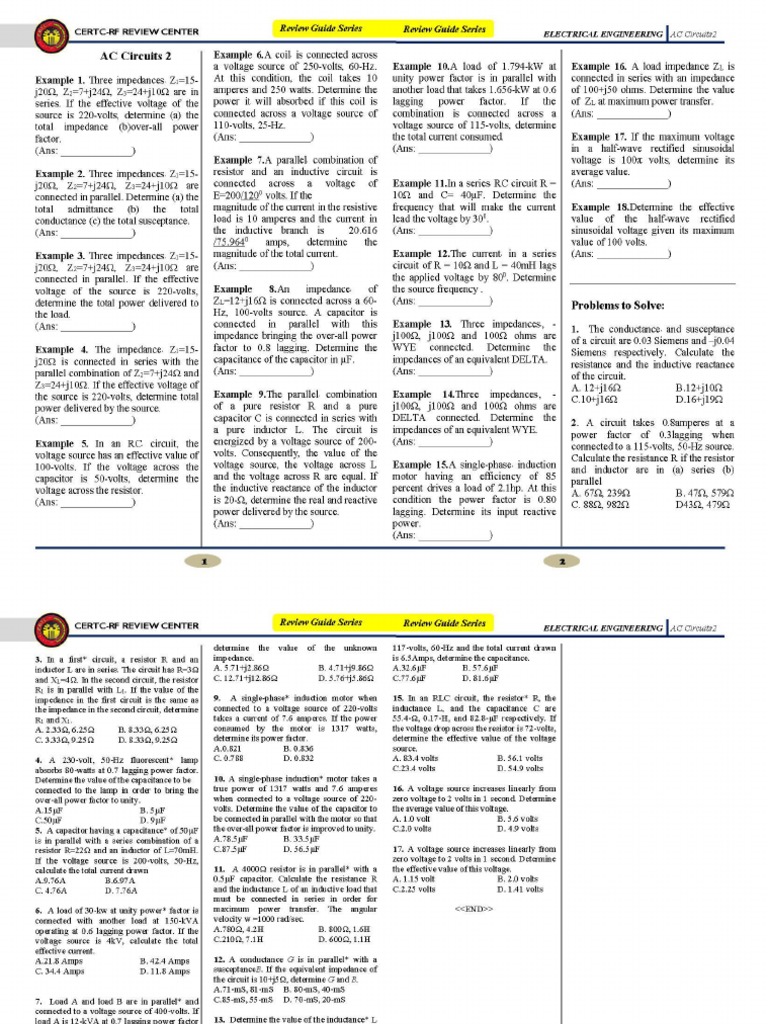 AC Circuits 2 | PDF