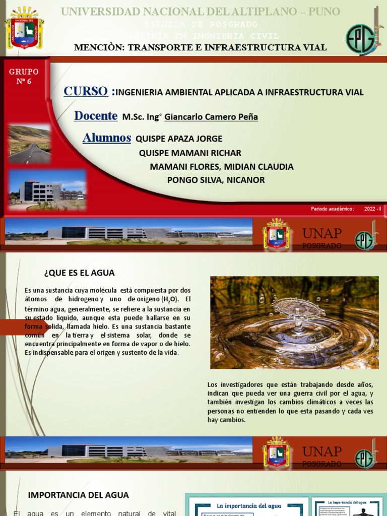 Exposicion 1 Importancia Del Agua | PDF | Agua | Ósmosis