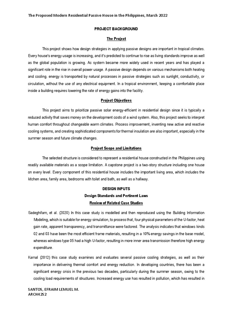 SANTOS 6.3.1 Project Design Study Draft | PDF | Window | Efficient ...