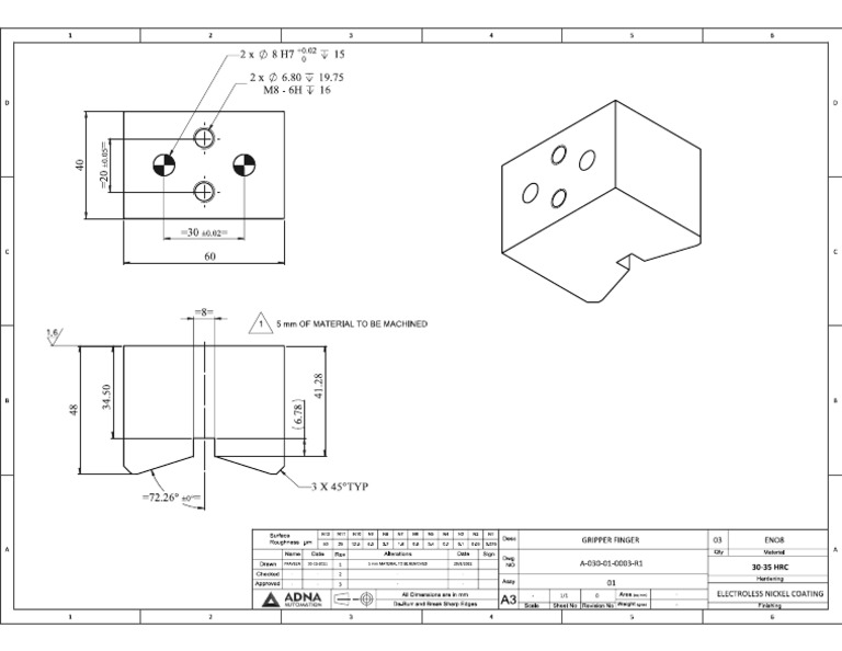 A-030!01!0003 Rework Drawing | PDF
