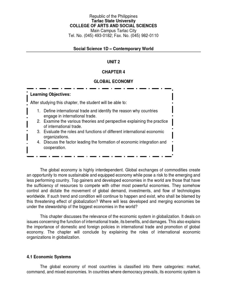 Chap 4 Contemporary World | Download Free PDF | International Bank For ...