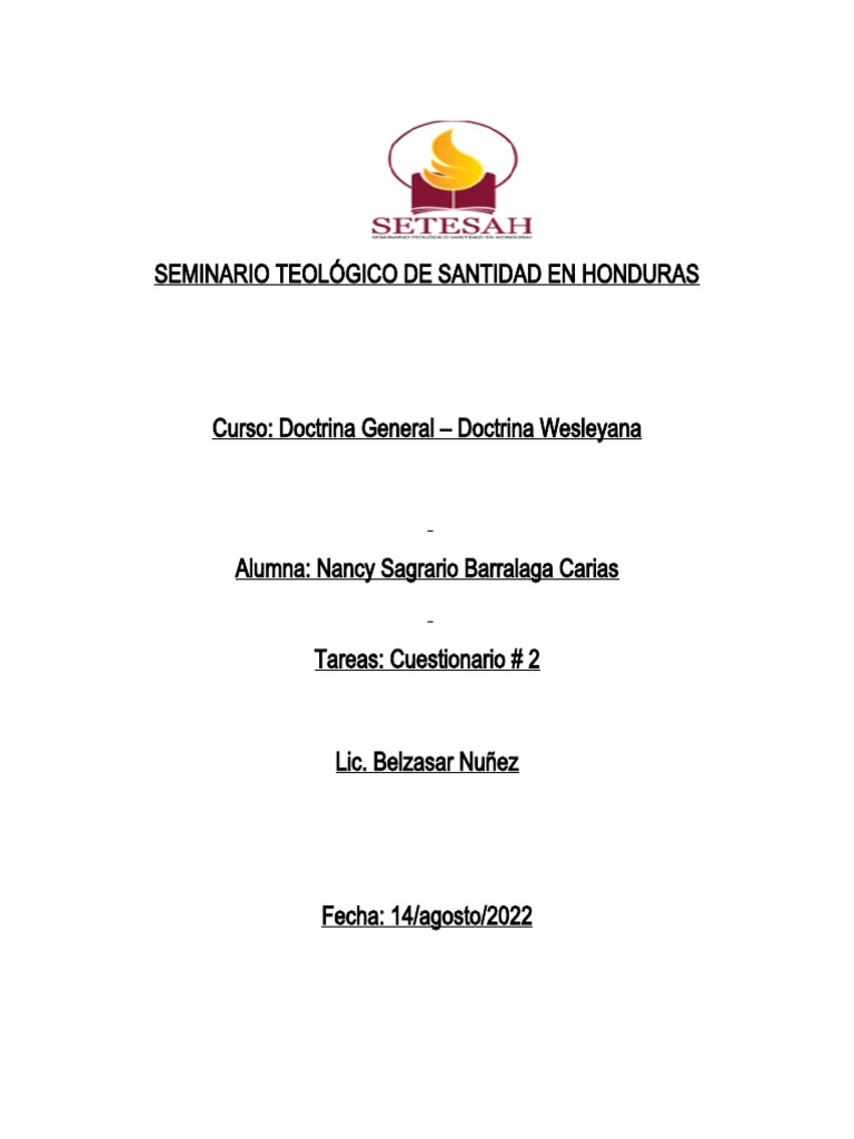 Doctrina Wesleyana: Jesucristo y el Verbo | PDF | Jesús | espíritu Santo