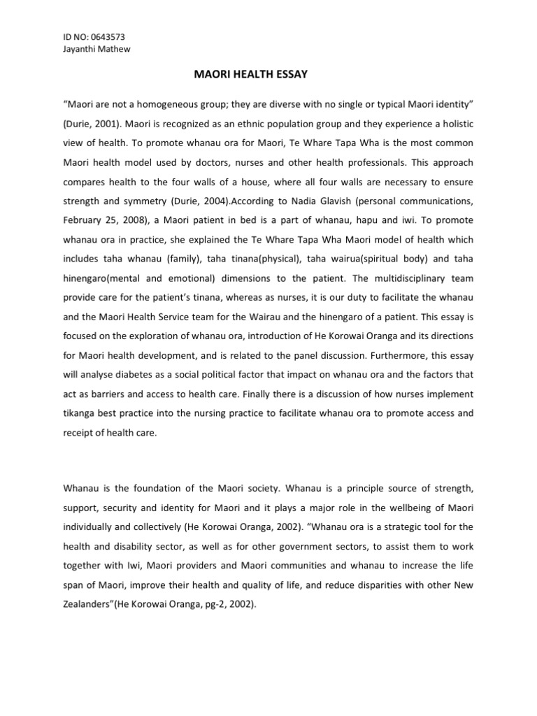 Maori Health | PDF | Māori People | Nursing