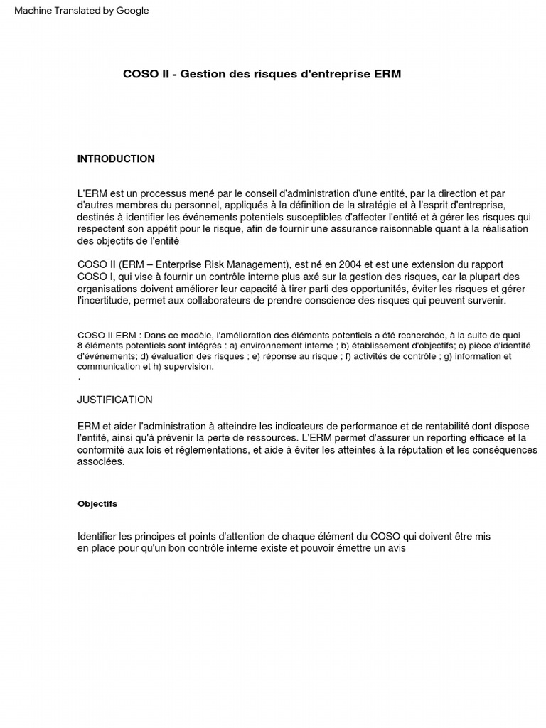 Coso Ii | Descargar gratis PDF | Risque | Gestion des risques