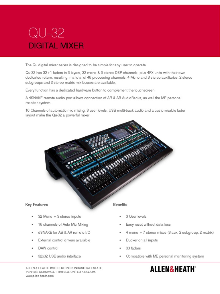 Qu 32 Datasheet | PDF