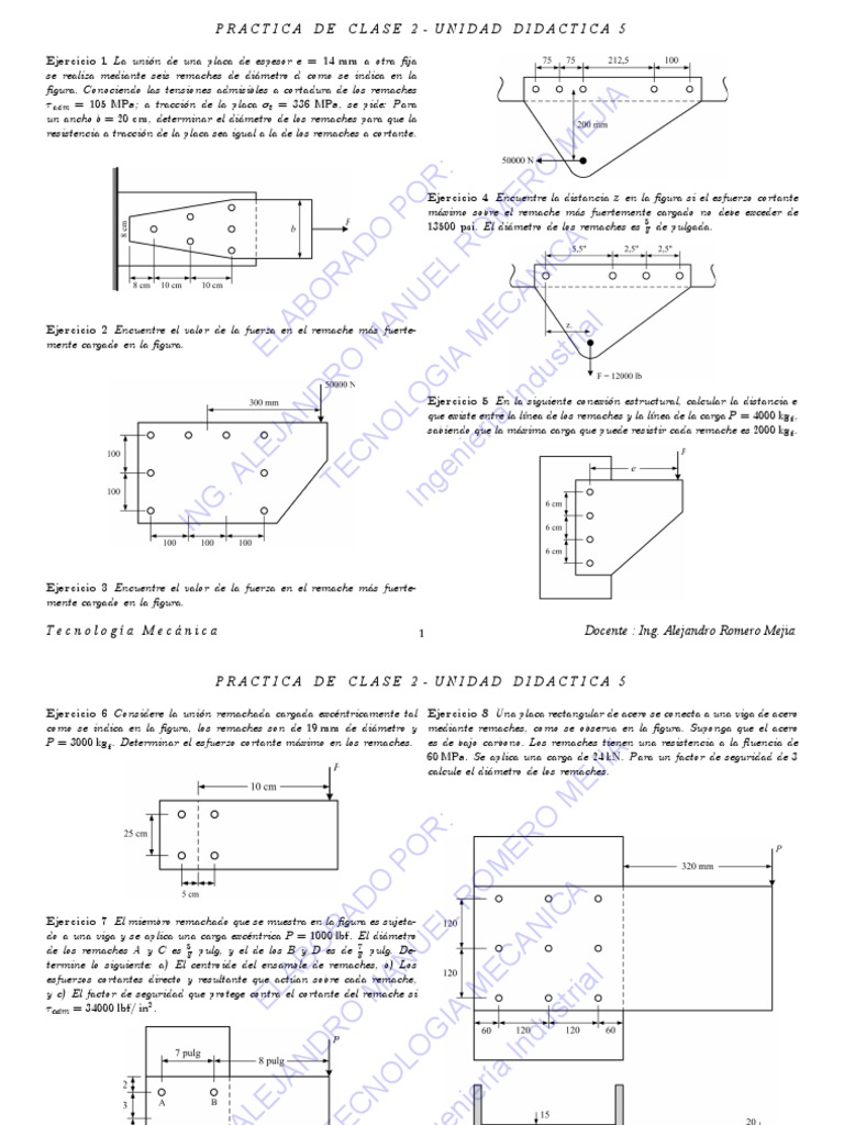 Prac 2-UD5 | PDF | Remache | Ingeniería de Edificación