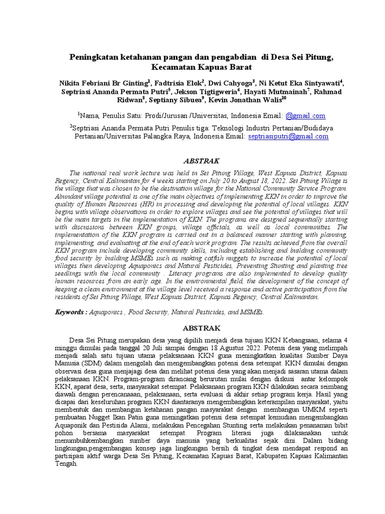 Jurnal Kkn Kebangsaan Pdf Indonesia