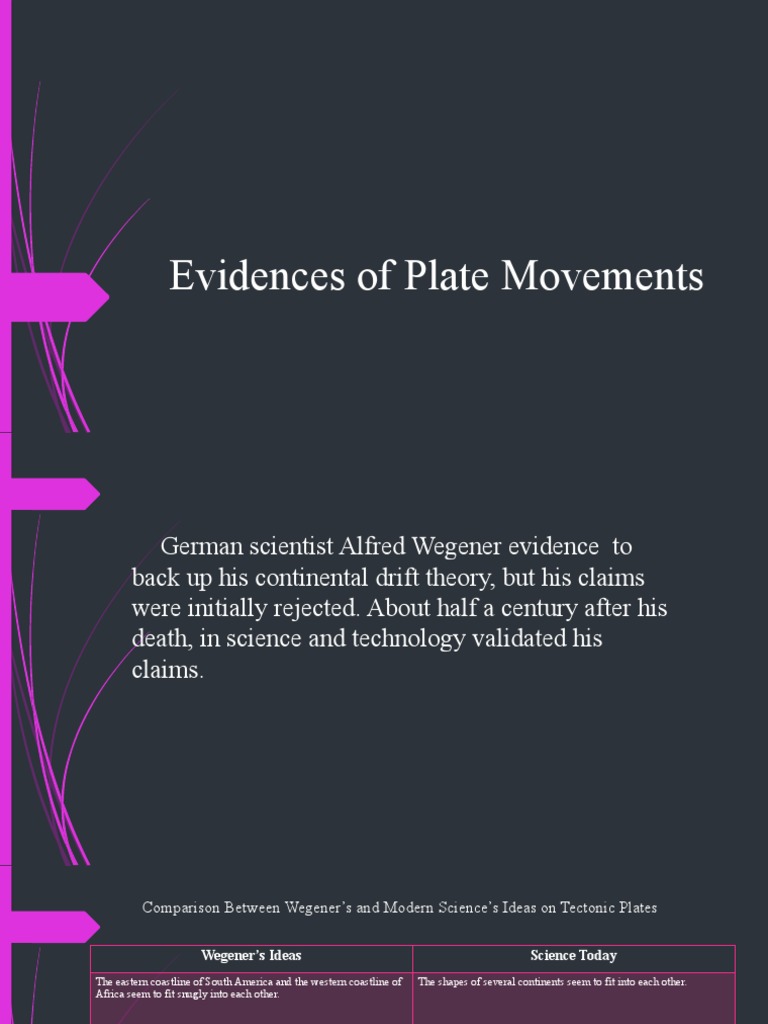 Evidences of Plate Movements | PDF | Plate Tectonics | Continent