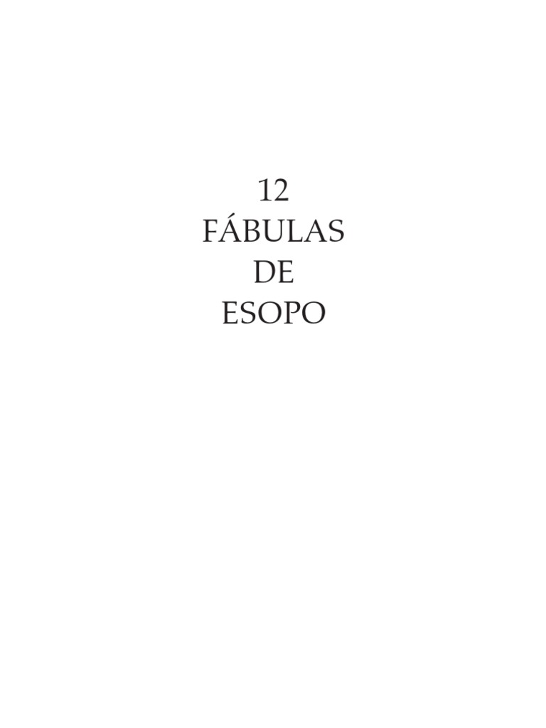 12 Fabulas de Esopo | PDF