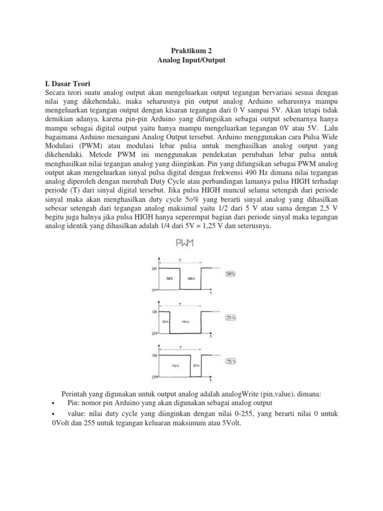 Praktikum - 2 - Analog Input Output | PDF