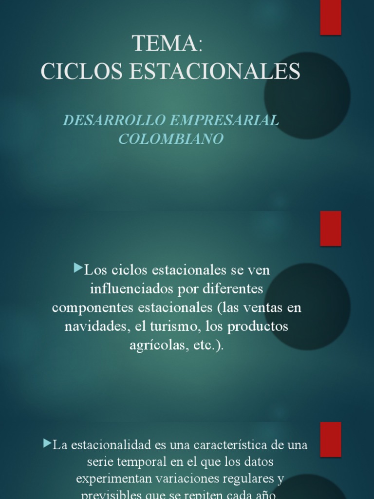 Ciclo Estacional | PDF | Estacionalidad | Bienes