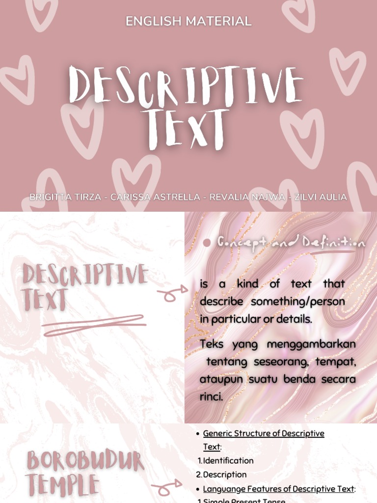 English Material - Descriptive Text | PDF | Linguistics