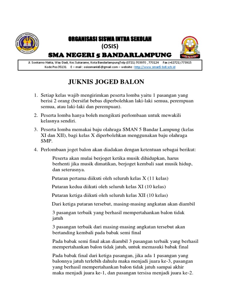 Juknis Lomba Hut Ri 77 | PDF