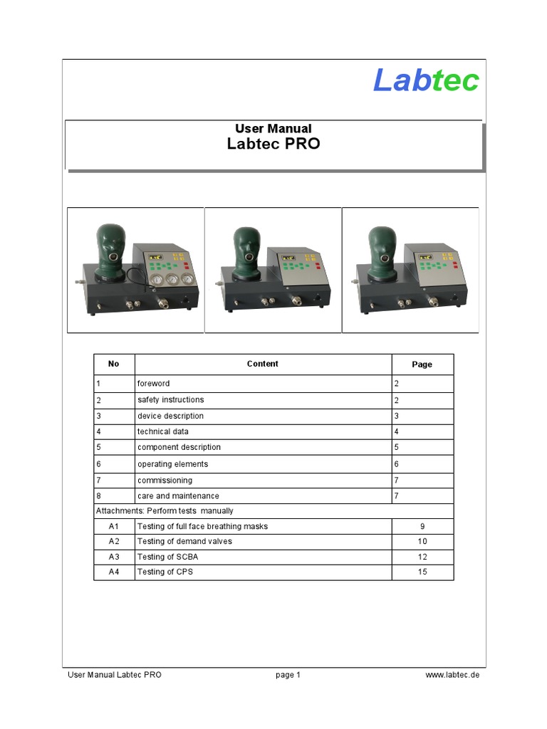 Manual Labtec PRO | PDF | Valve | Equipment