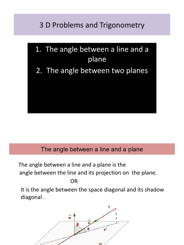 3 D Problems and Trigonometry | PDF | Science & Mathematics | Technology & Engineering