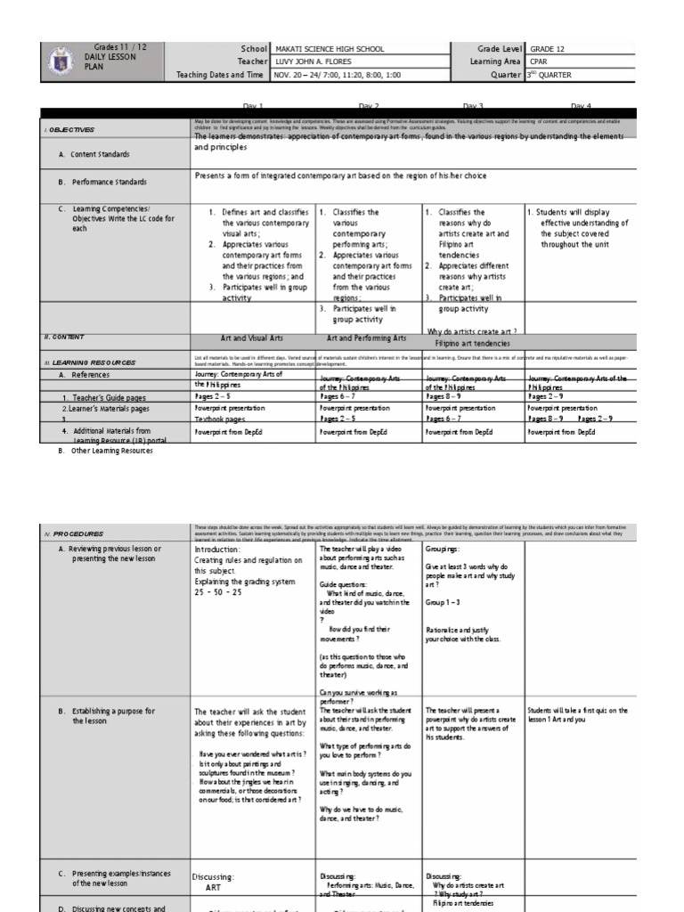 Objectives | PDF | Curriculum | Learning