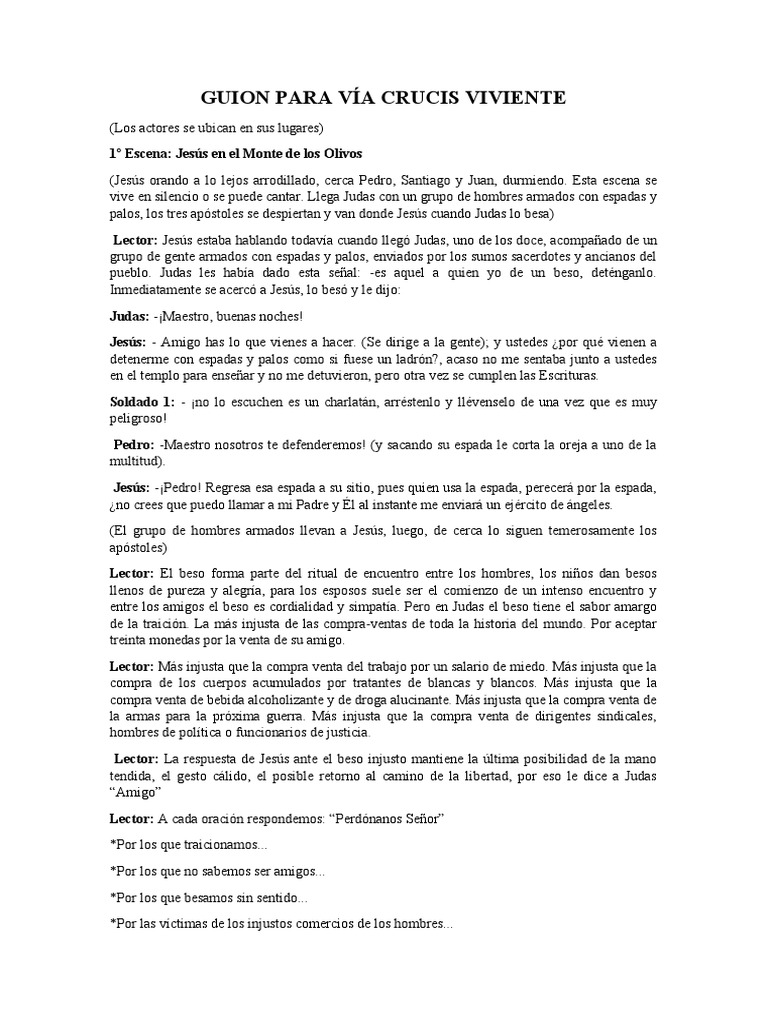 Guion para Vía Crucis Viviente | PDF | Jesús | Poncio Pilato