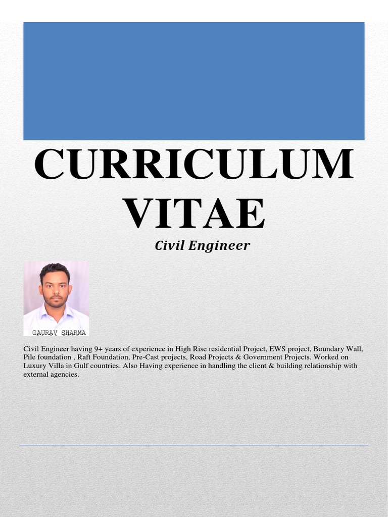 15-7-22 Gaurav Sharma Cv | PDF | Economic Sectors | Building Engineering