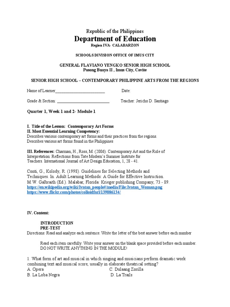 Week-1-2 (1) | PDF | The Arts