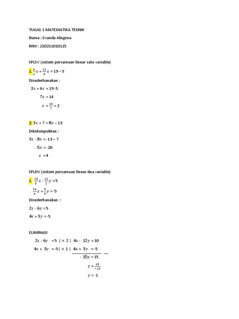 Matematika Teknik | PDF