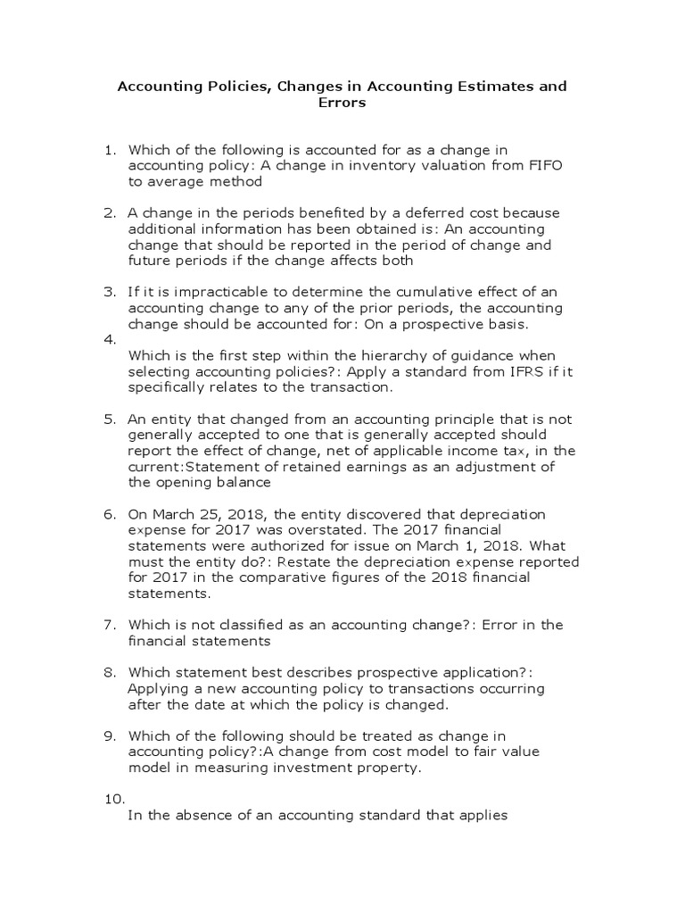 Accounting Policies | PDF | Financial Statement | Accounting