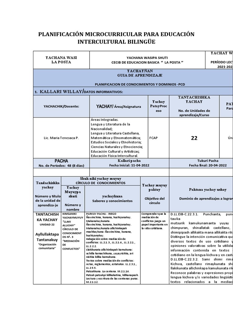Planificación La Posta | PDF