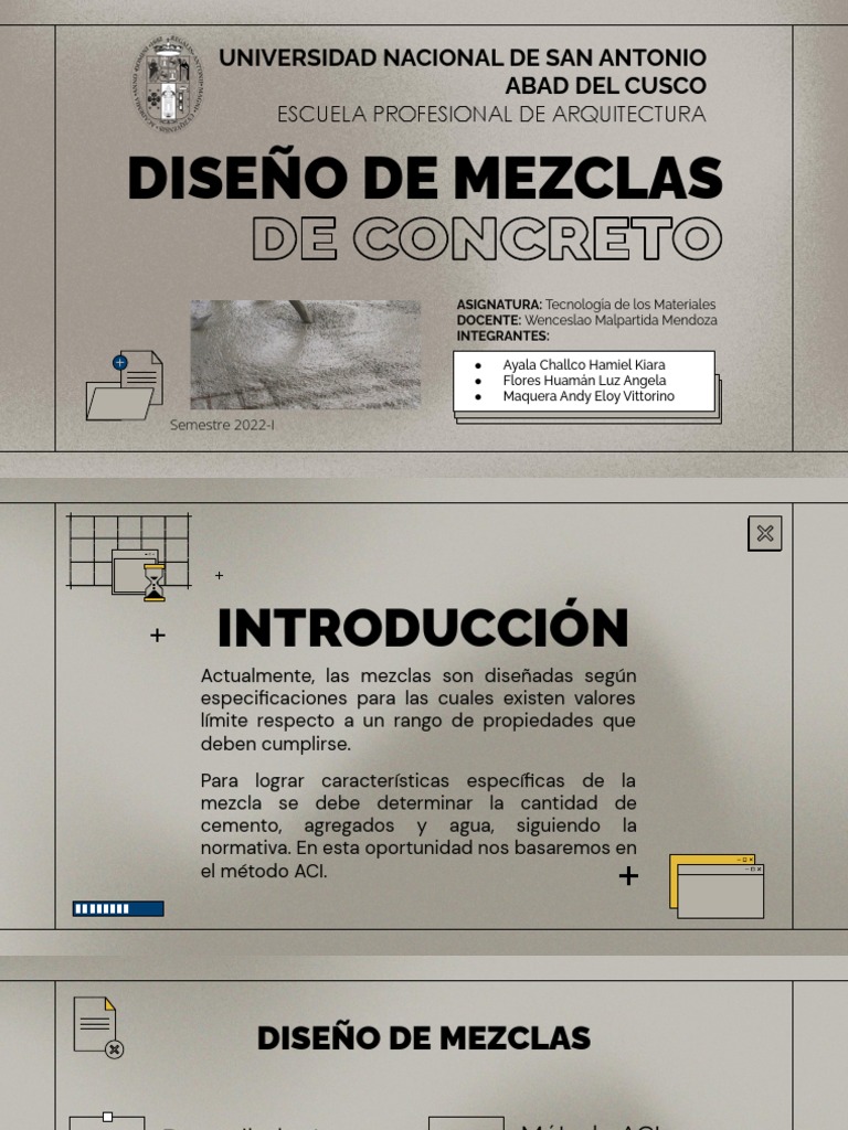 Diseño de Mezclas de Concreto | PDF | Hormigón | Cemento