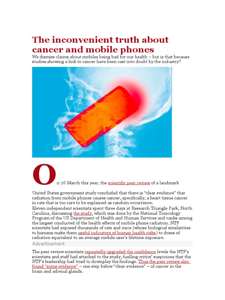 Mobile Phones and Cancer Risks Explained | PDF | Mobile Phones