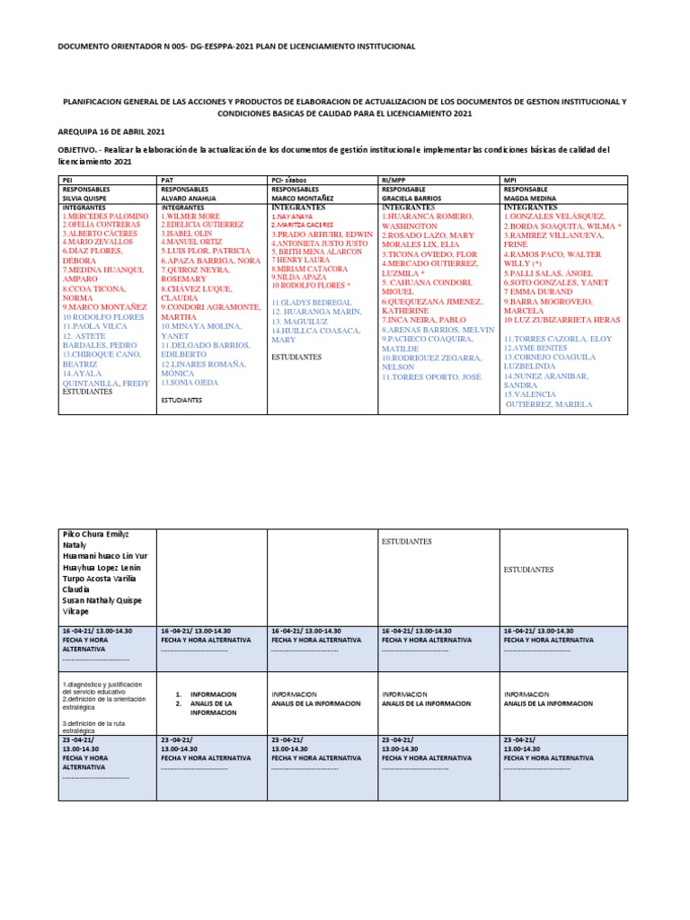 D.O. #005 Plan de Licenciamiento Institucional | PDF | Evaluación ...