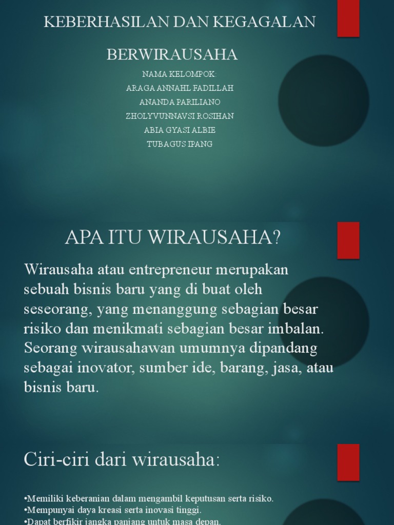 Kerja Kelompok Prakarya Keberhasilan Dan Kegagalan Berwirausaha | PDF Kerja Kelompok Prakarya Keberhasilan Dan Kegagalan Berwirausaha | PDF