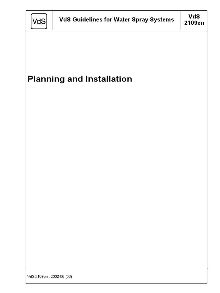 Vds 2109en | PDF | Pipe (Fluid Conveyance) | Fire Sprinkler System