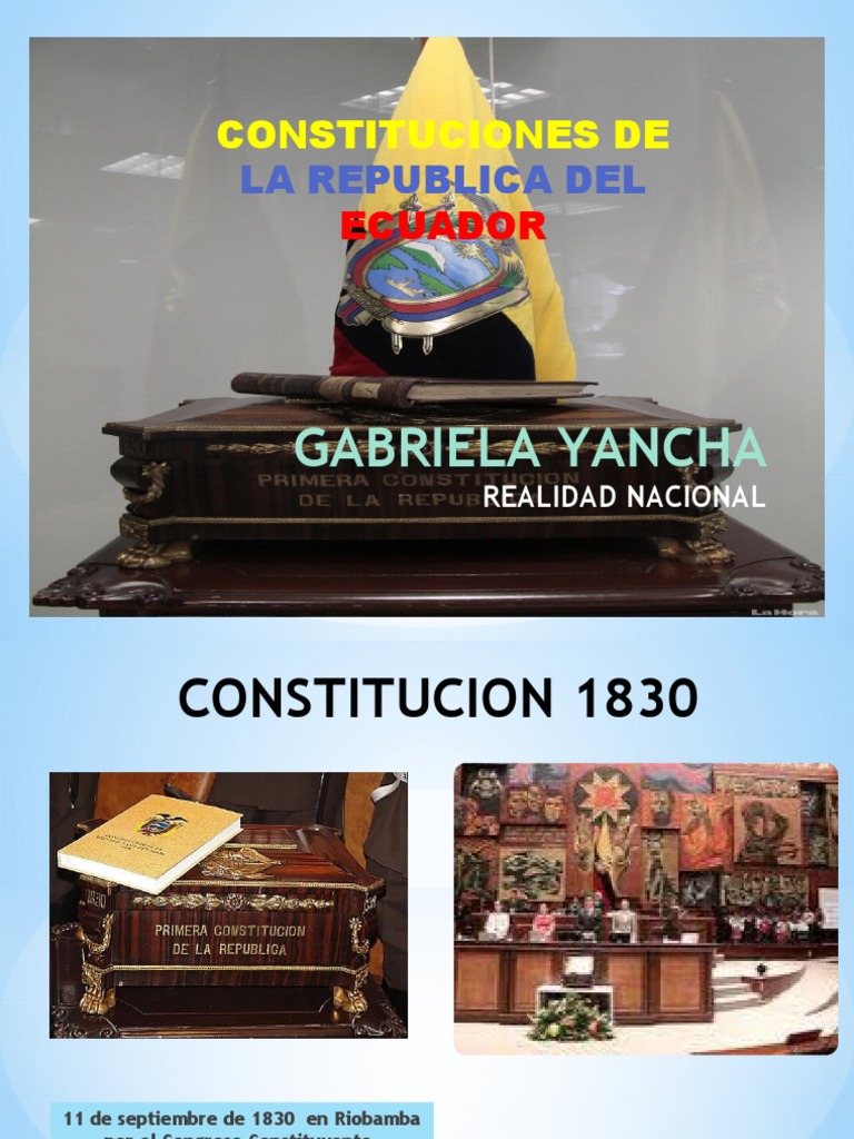Constitución de 1830 en Ecuador | PDF | Ecuador | Constitución