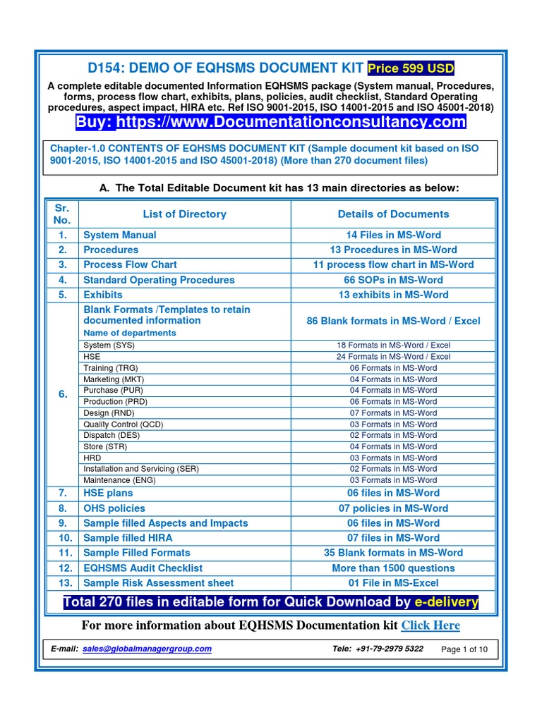 Eqhsms Ims Documents 2018 | PDF | Iso 9000 | Audit