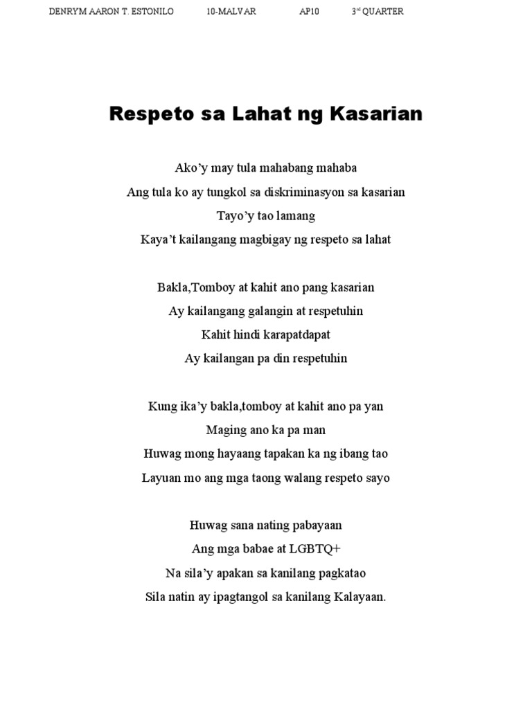 Tulang Mahaba | PDF