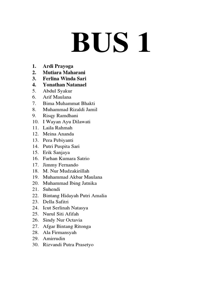 Pemetaan Bus | PDF