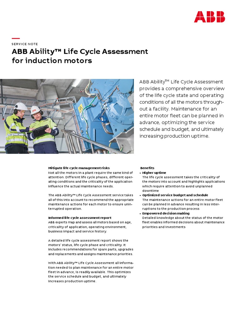 9AKK107581 - Service Note - ABB AbilityTM Life Cycle Assessment For ...