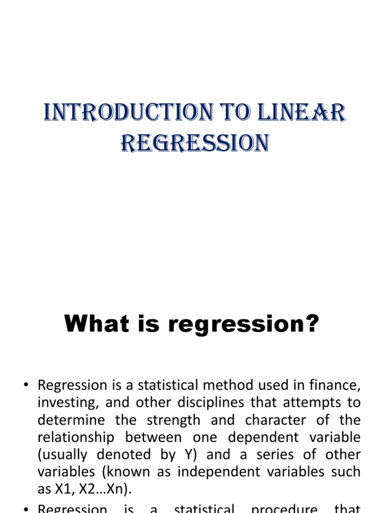 Linear Regression | PDF | Least Squares | Regression Analysis