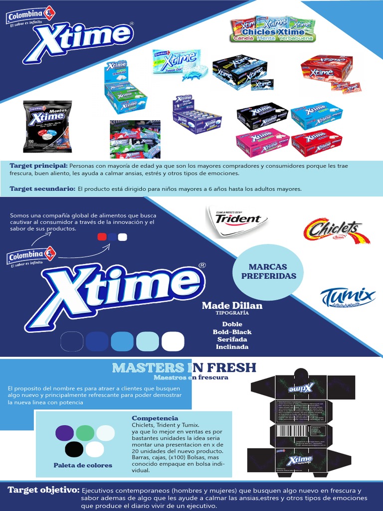 Chicle Xtime: Frescura y Sabor Innovador | PDF | Comida y bebida