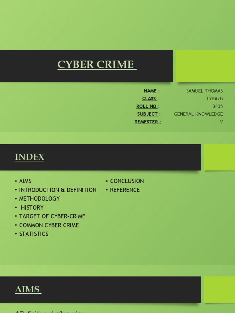 (Cyber Crime) - GK History Project TYBA | PDF | Cybercrime | Security